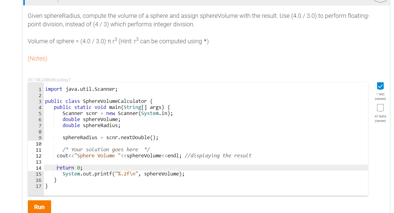 Solved /* Your solution goes here */ cout