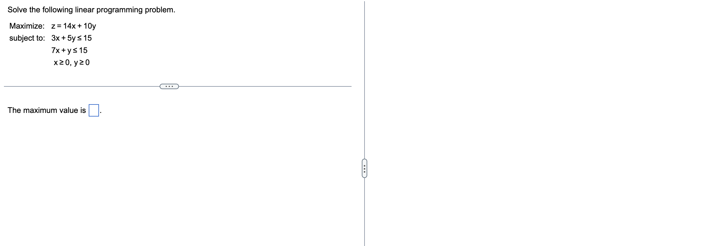 Solved Solve The Following Linear Programming Problem 