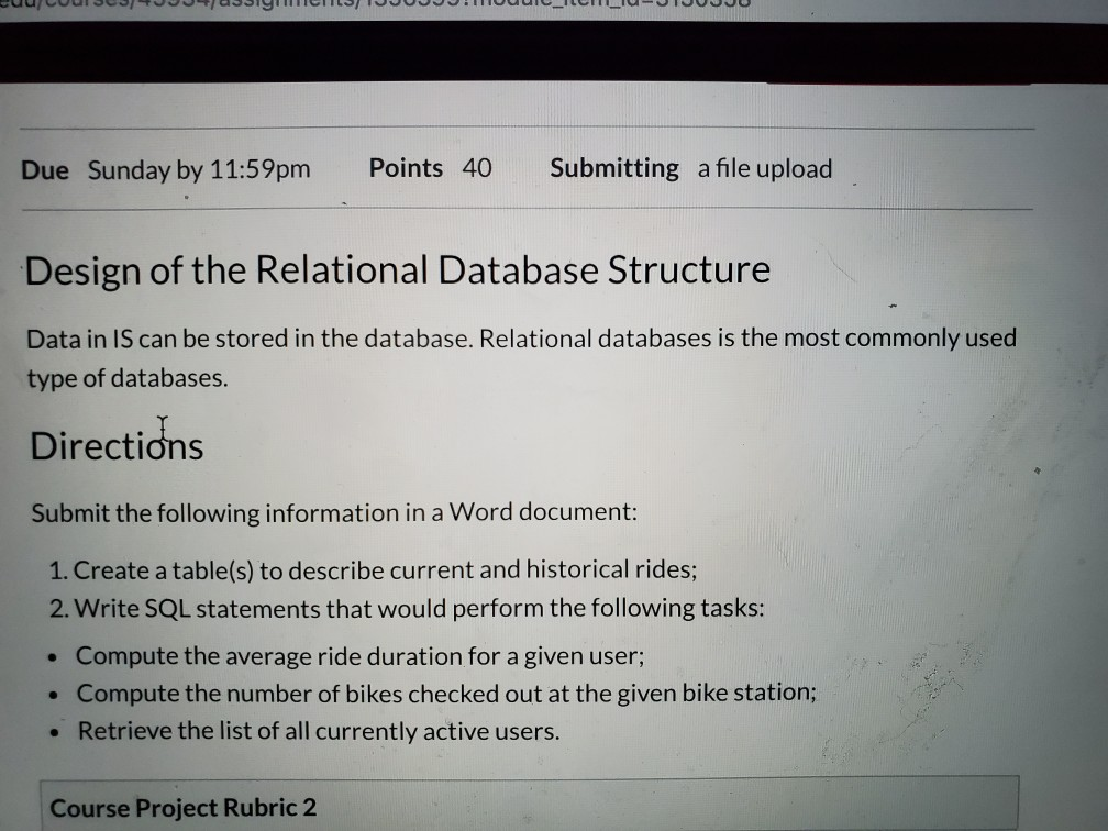 Solved COURSE PROJECT OVERVIEW The course project consists | Chegg.com