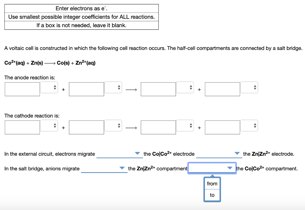 Solved Enter electrons as e. Use smallest possible integer | Chegg.com
