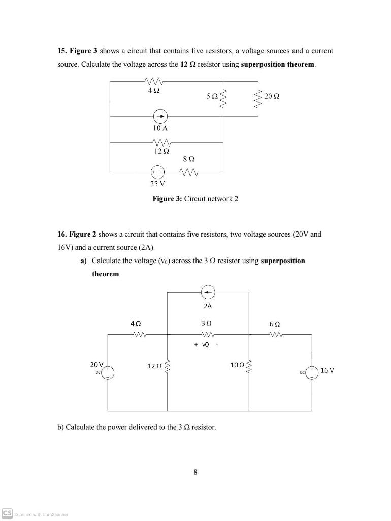 Solved 15. Figure 3 shows a circuit that contains five | Chegg.com
