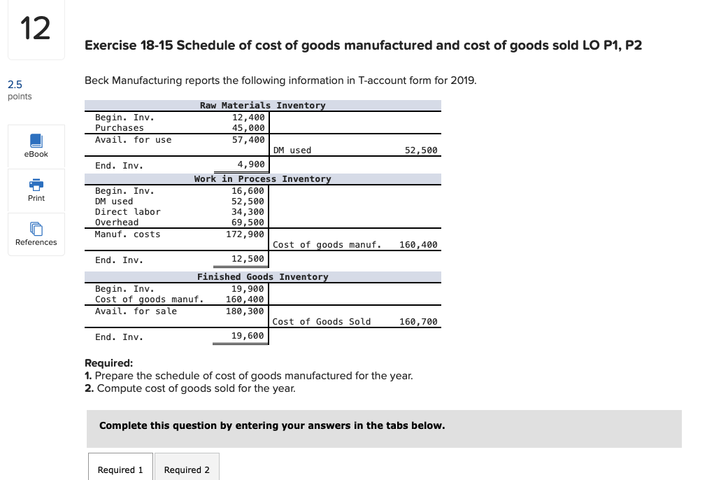 Solved 9 Exercise 18-11 Cost of goods sold computation LO P1 | Chegg.com