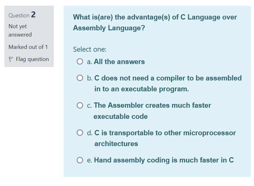 Solved Question 1 Not yet answered What is(are) the | Chegg.com