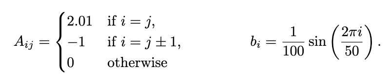 Let A,b be thesame 100×100 matrix and 100 | Chegg.com