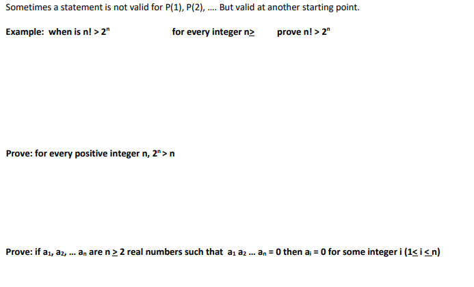 Solved Prove: for every positive integer n, 2">n Prove: if | Chegg.com