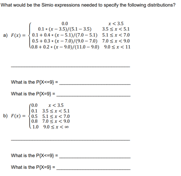 Solved What would be the Simio expressions needed to specify | Chegg.com