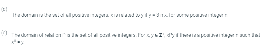Solved For each relation, indicate whether the relation is a | Chegg.com