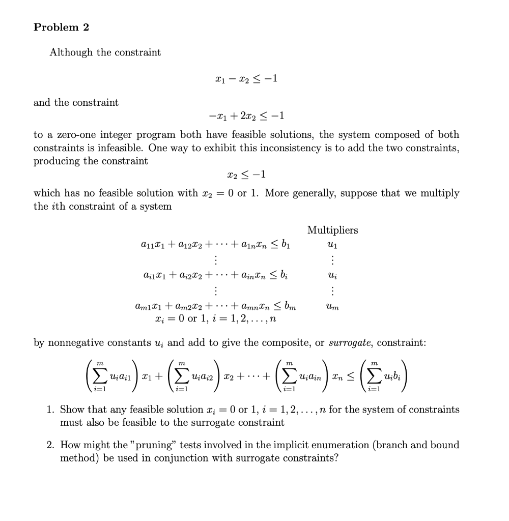Solved Problem 2 Although the constraint X1 - 22