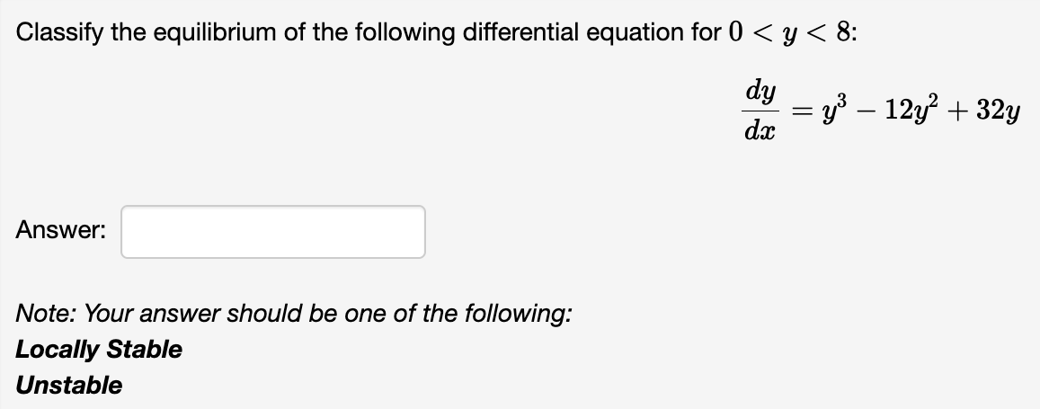 Solved Classify the equilibrium of the following | Chegg.com