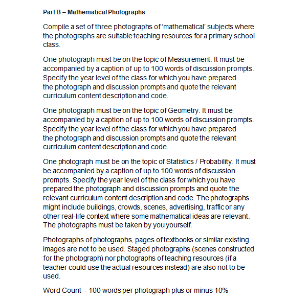 Part B - Mathematical Photographs Compile a set of | Chegg.com