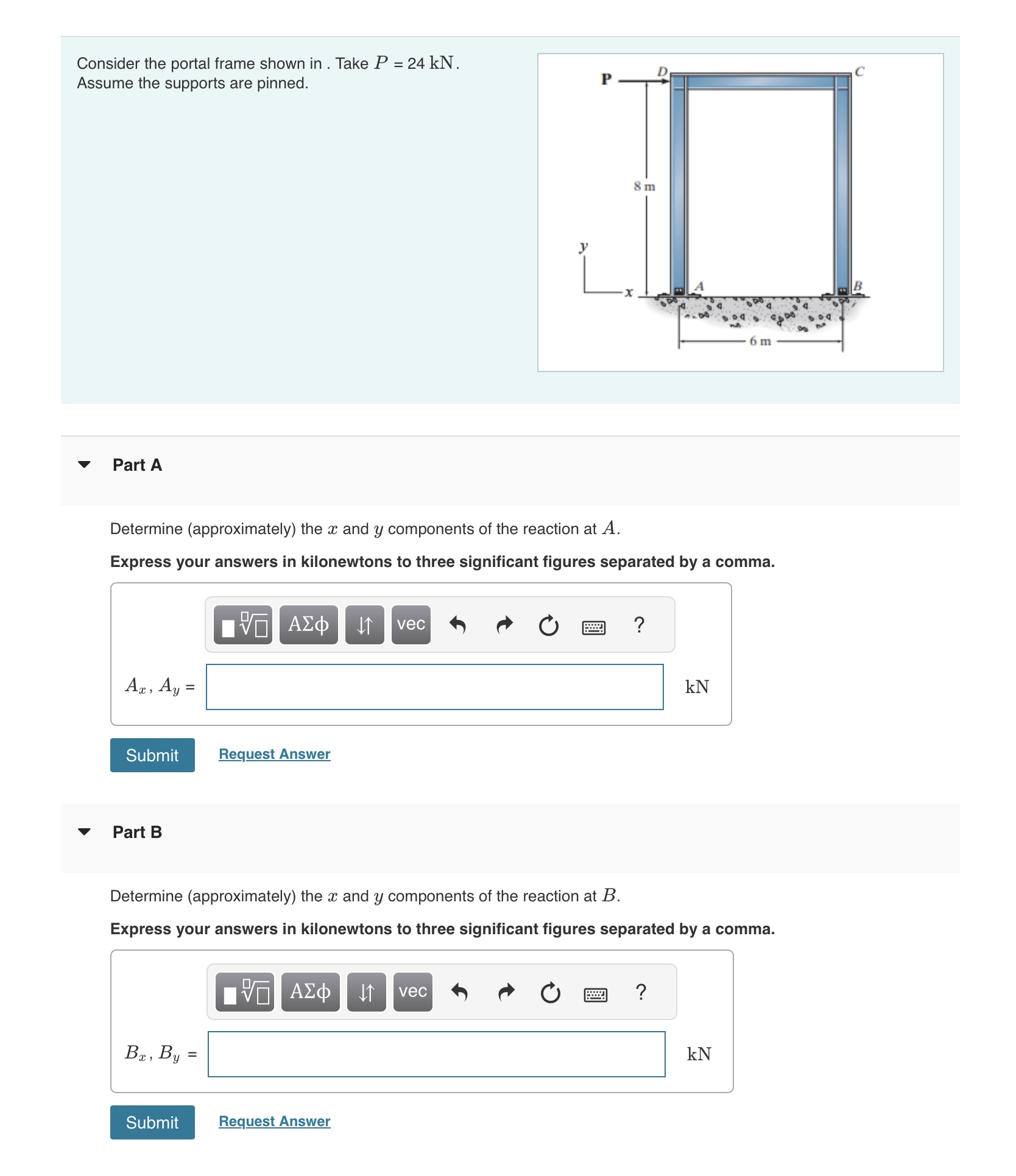 Solved Consider the portal frame shown in. ﻿Take | Chegg.com
