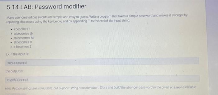 Solved 5 14 Lab Password Modifier Many User Created