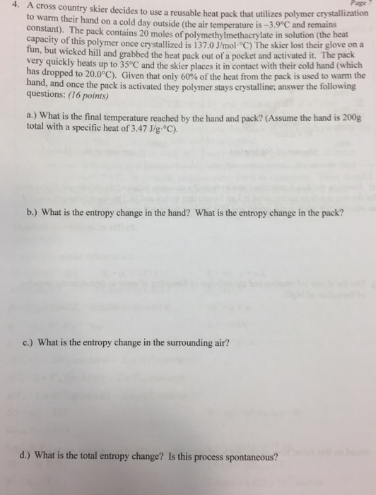 Solved how do you find the total entropy change ? | Chegg.com