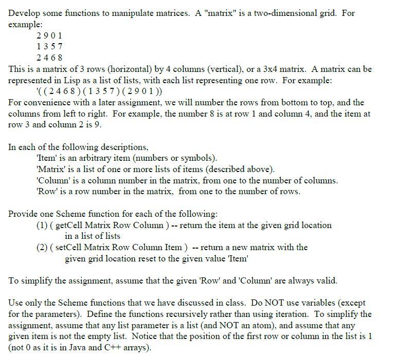 Solved CODING LANGUAGE SCHEME (Please do not reply with java | Chegg.com