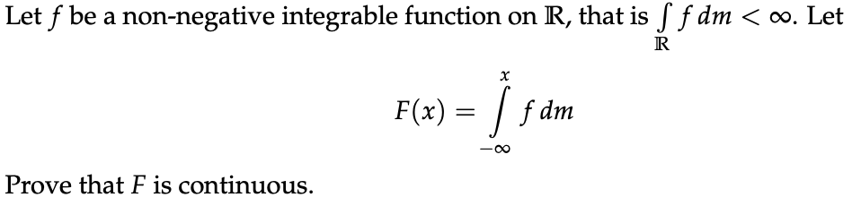 Solved Let F Be A Non Negative Integrable Function On R