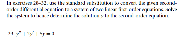 Solved In exercises 28–32, use the standard substitution to | Chegg.com