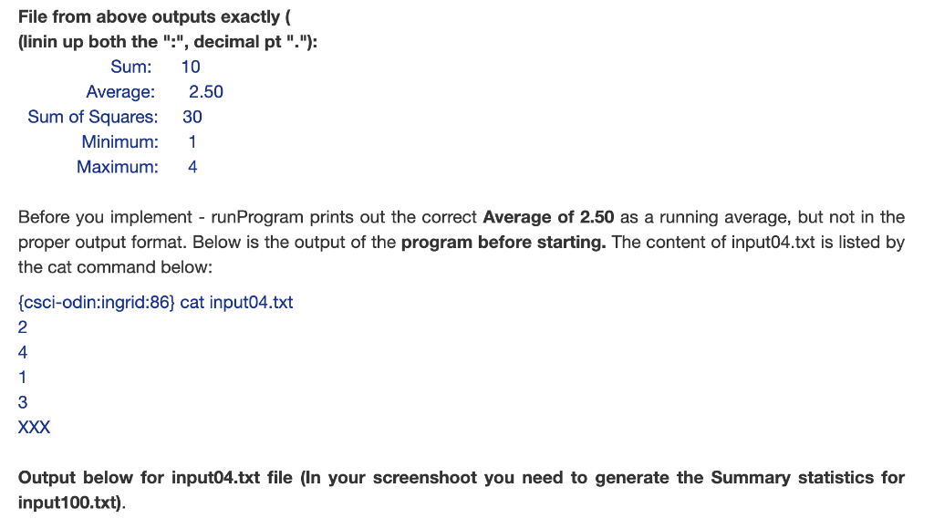 Solved 1. Add functions that computes summary statistics to | Chegg.com