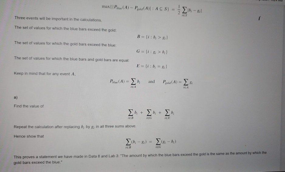 5. Understanding Total Variation Distance, Part 1 In | Chegg.com