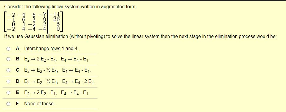 Solved Consider the following linear system written in | Chegg.com