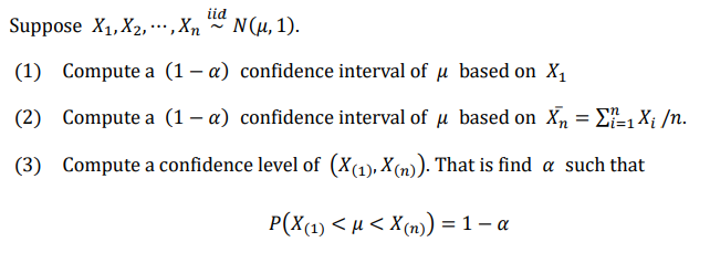 Suppose x1,x2,cdots,xn∼ iid N(μ,1).(1) Compute a | Chegg.com Suppose x1,x2,cdots,xn∼ iid N(μ,1).(1) Compute a | Chegg.com