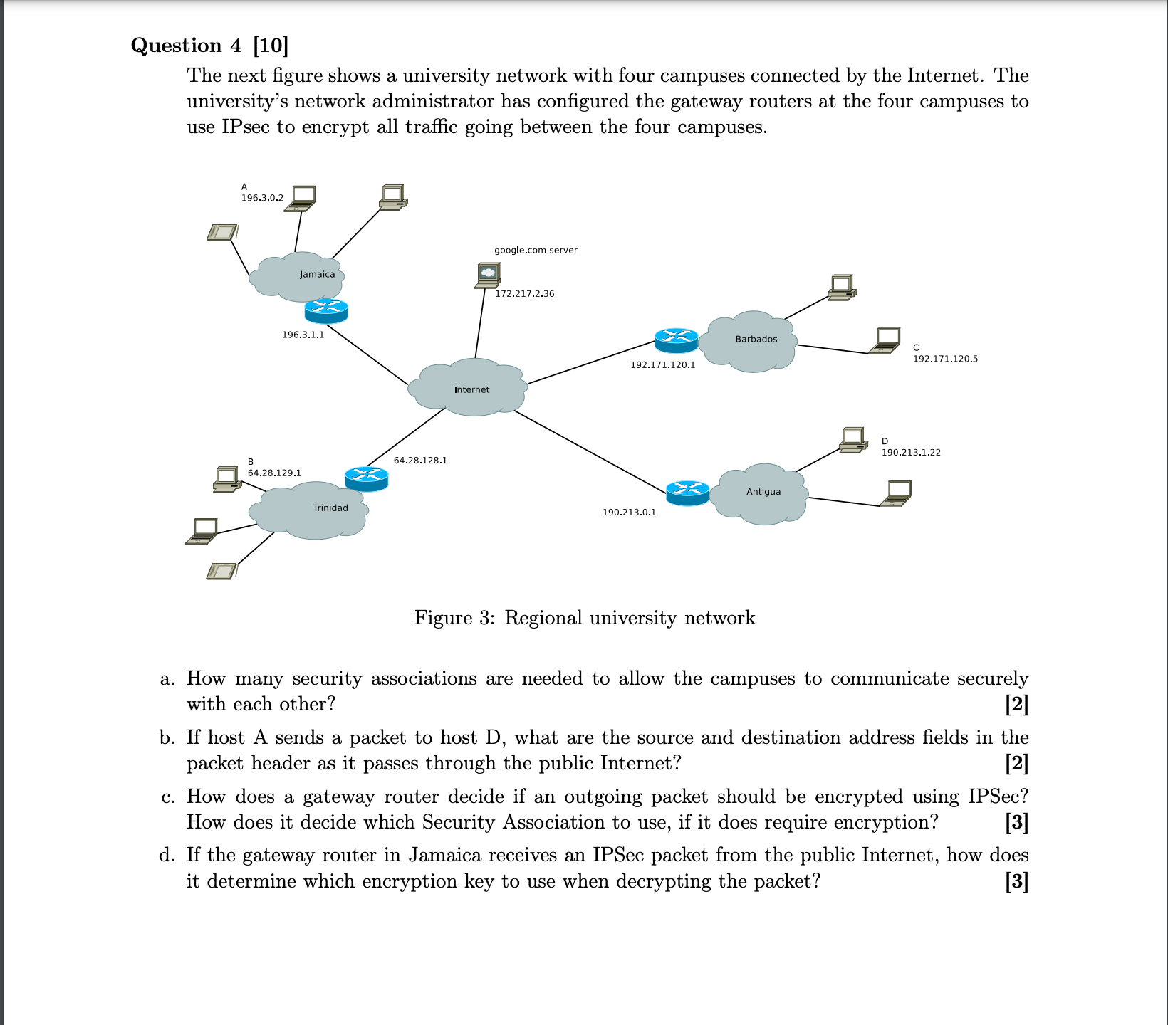Solved Question 4[10]The next figure shows a university | Chegg.com
