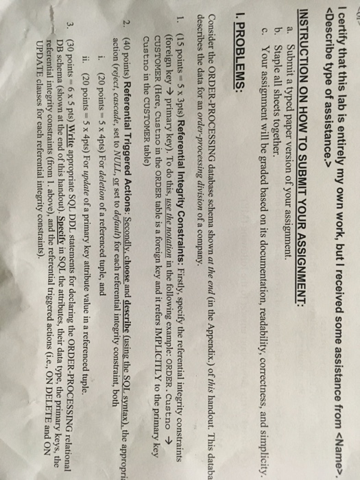 Solved Appendix: ORDER-PROCESSING database schema: CUSTOMER | Chegg.com