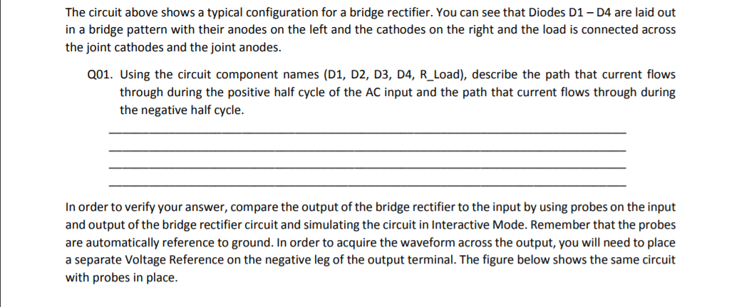 Solved Full-Wave Rectifiers Circuit Theory and Simulation | Chegg.com