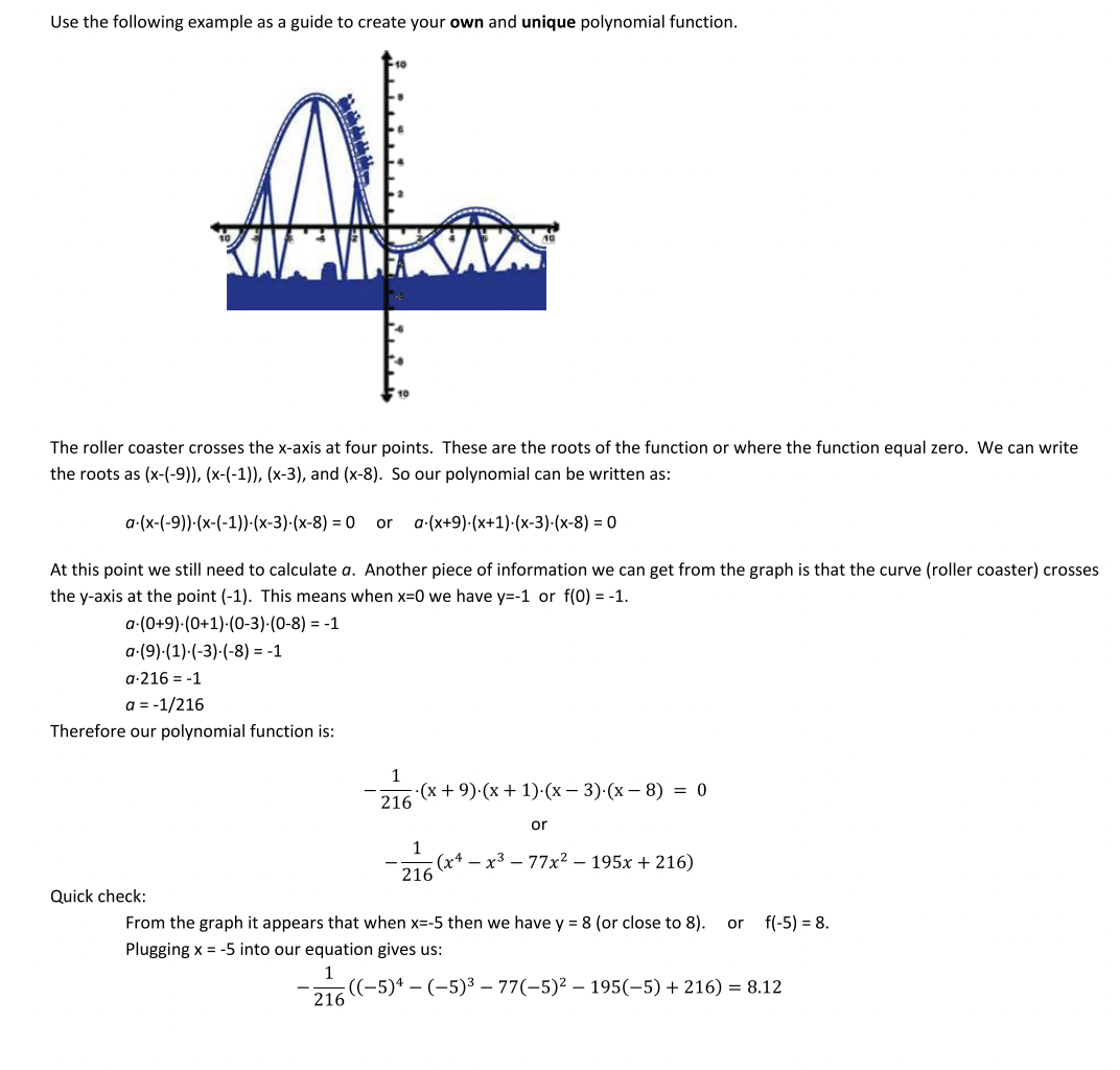 Solved Create an Equation of a Real-World Polynomial | Chegg.com