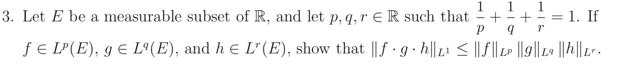 Let E be A Measurable Subset Of R and Let P Q Rinr