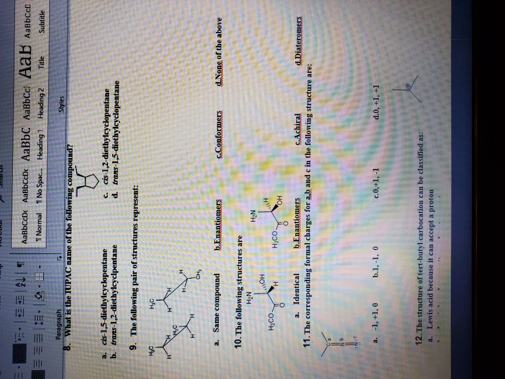 Solved LGILI EEEEEAT DE -1- AaBbCcDc AaBbccd« AaBbc AaBbcc | Chegg.com