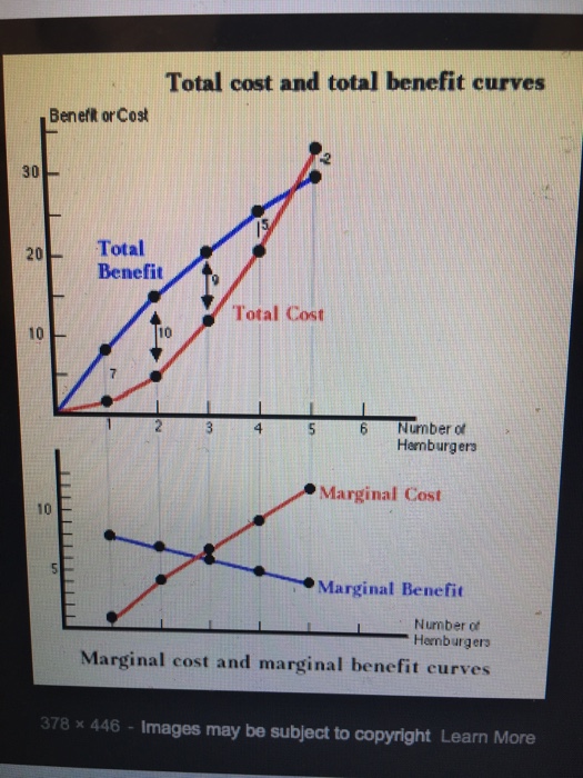 Solved Total cost and total benefit curves Beneft or Cost | Chegg.com