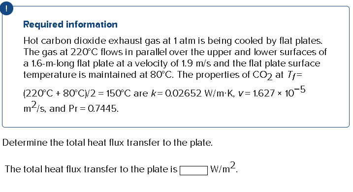 Solved ! Required information Hot carbon dioxide exhaust gas | Chegg.com