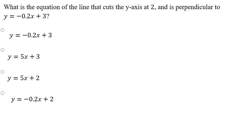 Solved What is the equation of the line that cuts the y-axis | Chegg.com