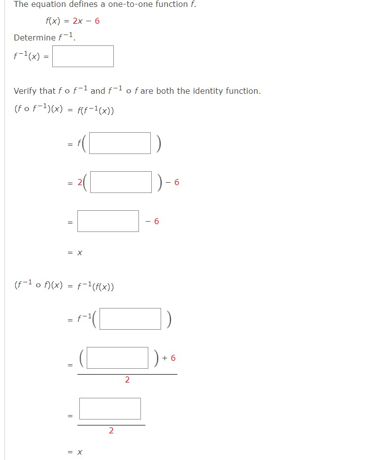 Solved The equation defines a one-to-one function | Chegg.com