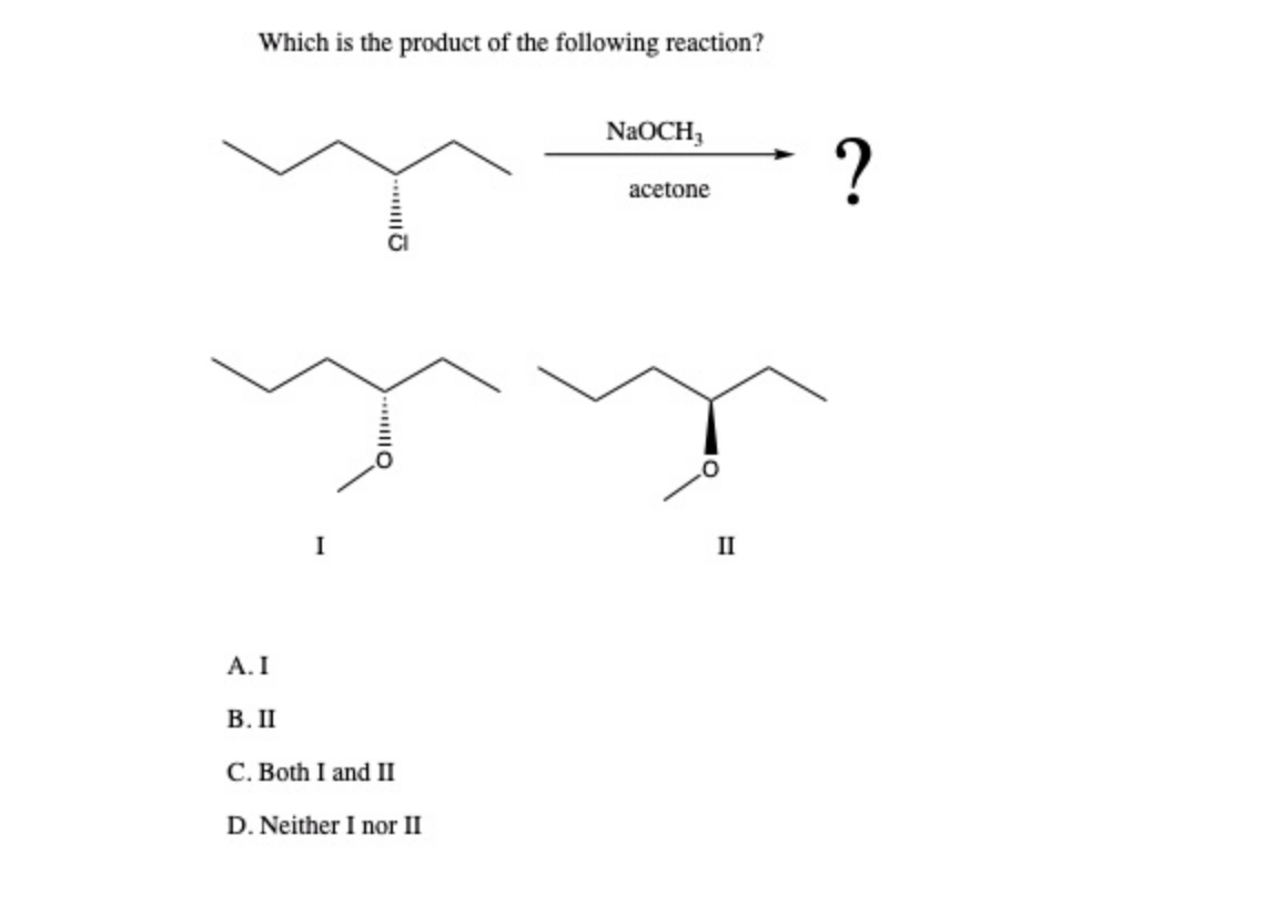 Solved Which is the product of the following reaction? NaOCH | Chegg.com