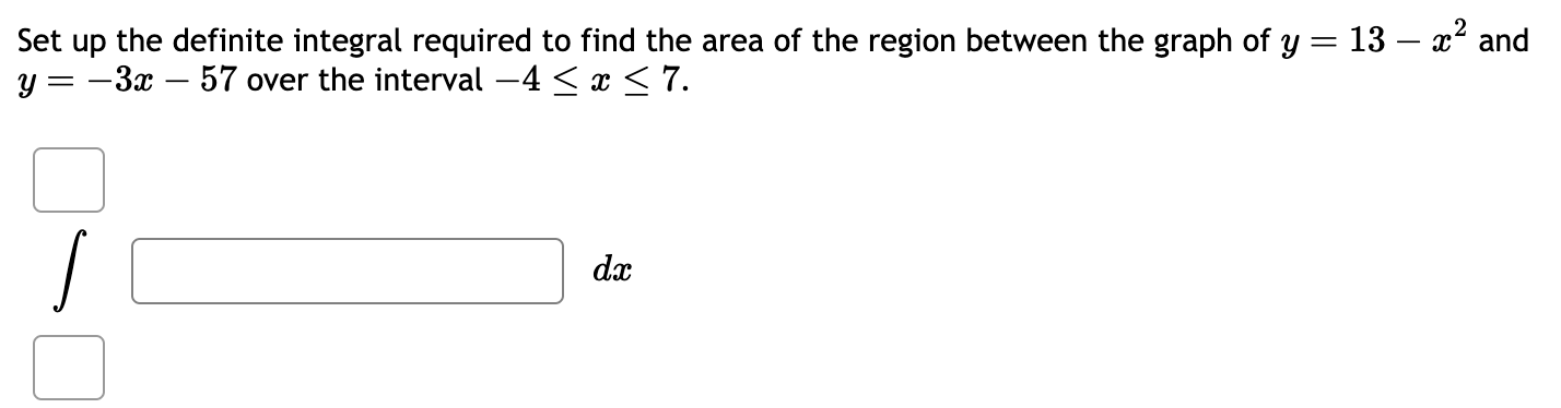 Solved Set up the definite integral required to find the | Chegg.com