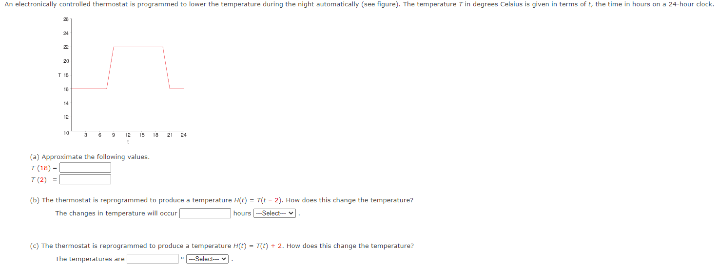 Solved An electronically controlled thermostat is programmed | Chegg.com