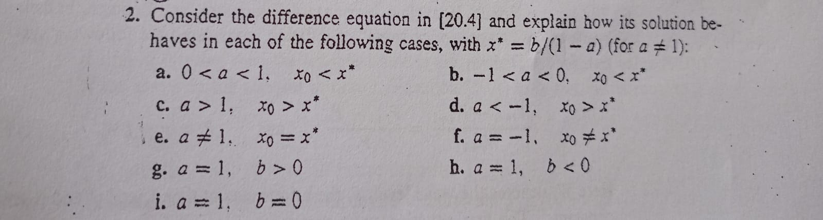 Solved Consider the difference equation in [20.4] and | Chegg.com