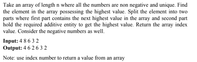Solved Take An Array Of Length N Where All The Numbers Are 1134
