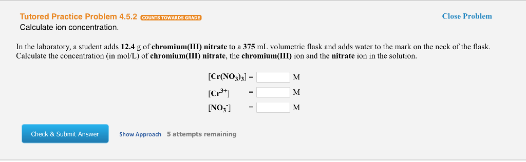 Solved Close Problem Tutored Practice Problem 4.5.1 COUNTS | Chegg.com