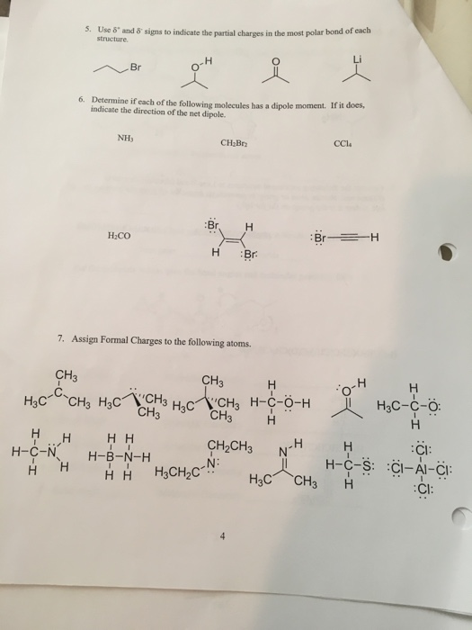 Solved Use δ. and δ. signs to indicate the partial char es | Chegg.com