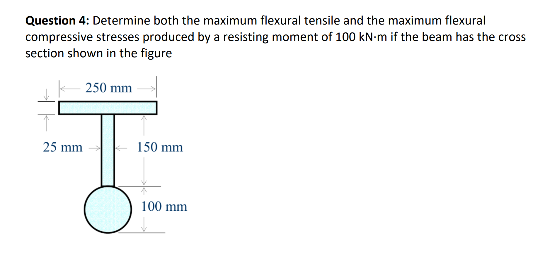 Solved Question 4: Determine both the maximum flexural | Chegg.com
