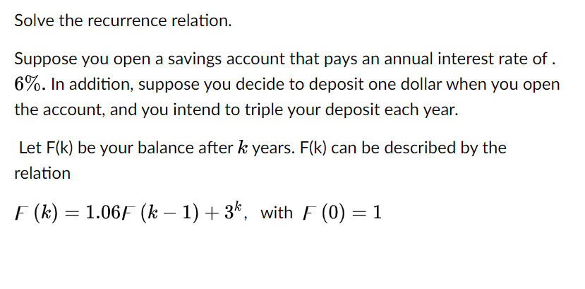 Solved Solve The Recurrence Relation Suppose You Open A