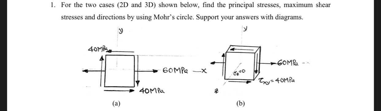 Solved 1. For the two cases (2D and 3D) shown below, find | Chegg.com