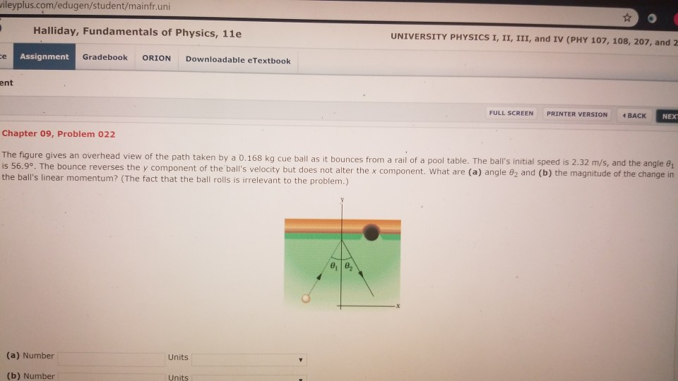 Solved hleyplus.com/edugen/student/mainfr.uni Halliday, | Chegg.com