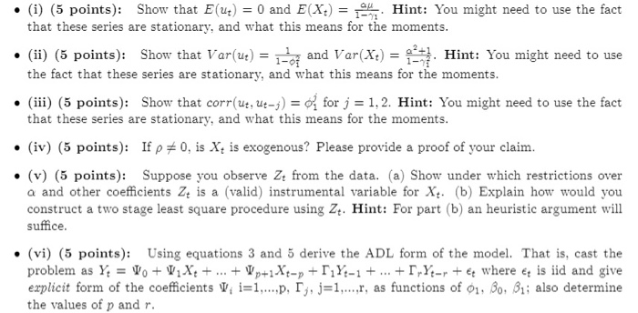 Solved Question 3 (30 points) Consider the following model | Chegg.com