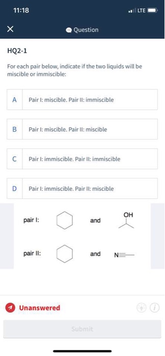 Solved 11:18 LTE Question HQ2-1 For each pair below, | Chegg.com