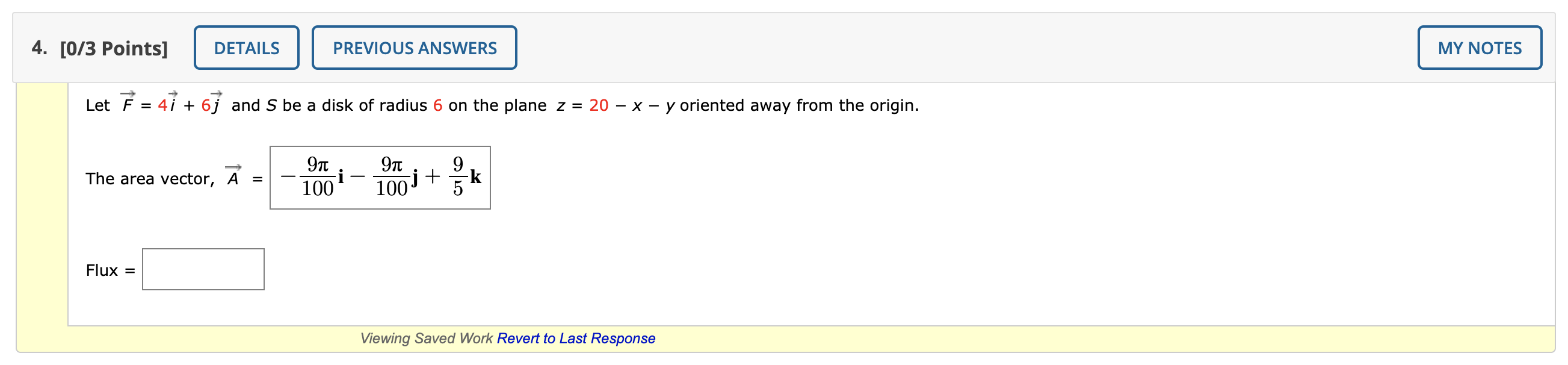 Solved 4. [0/3 Points] DETAILS PREVIOUS ANSWERS MY NOTES Let | Chegg.com