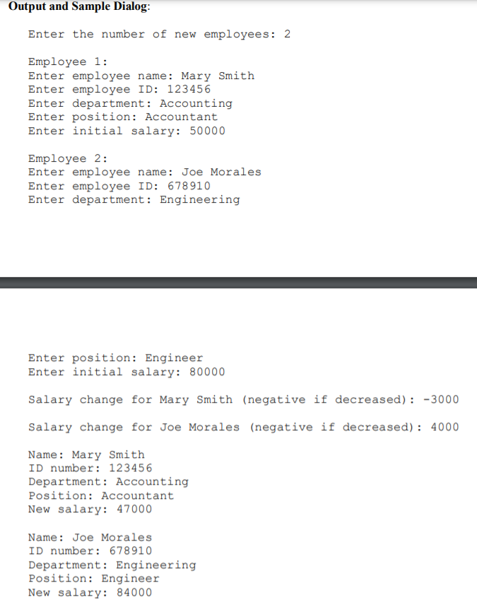 Solved Goal: Design a class called Employee that holds the | Chegg.com