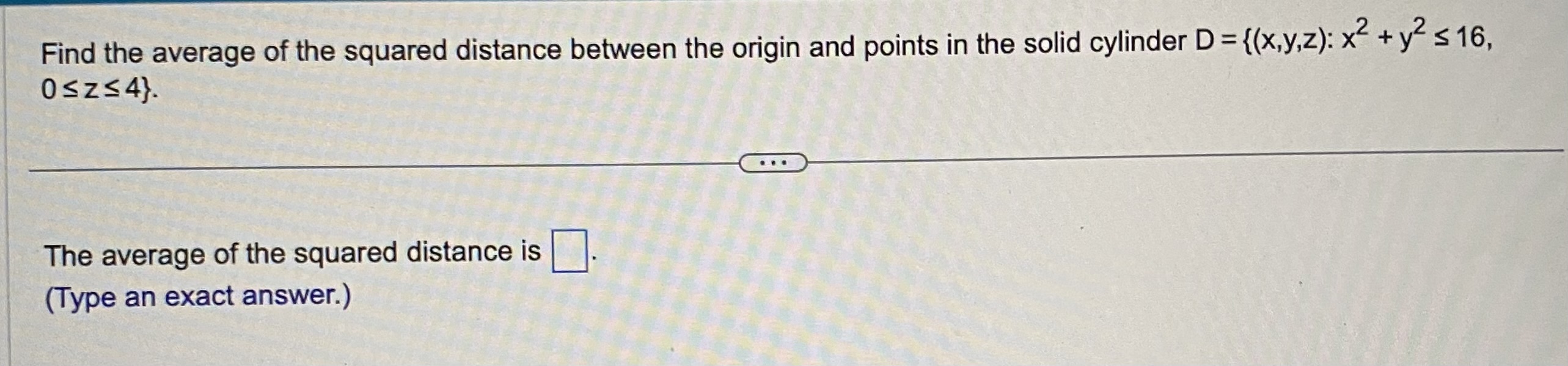 Solved Find the average of the squared distance between the | Chegg.com
